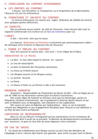 Assurances maritimes | PDF