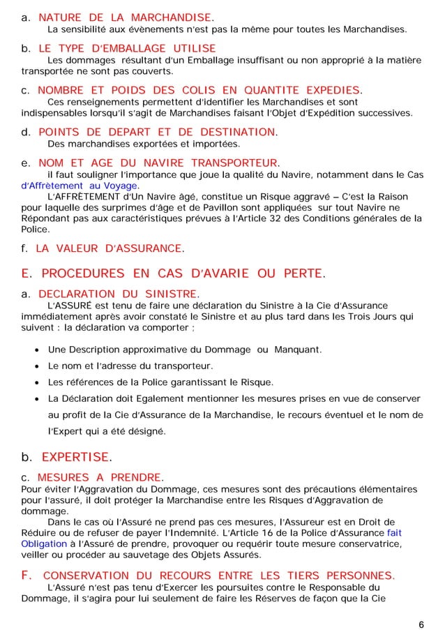 Assurances maritimes | PDF