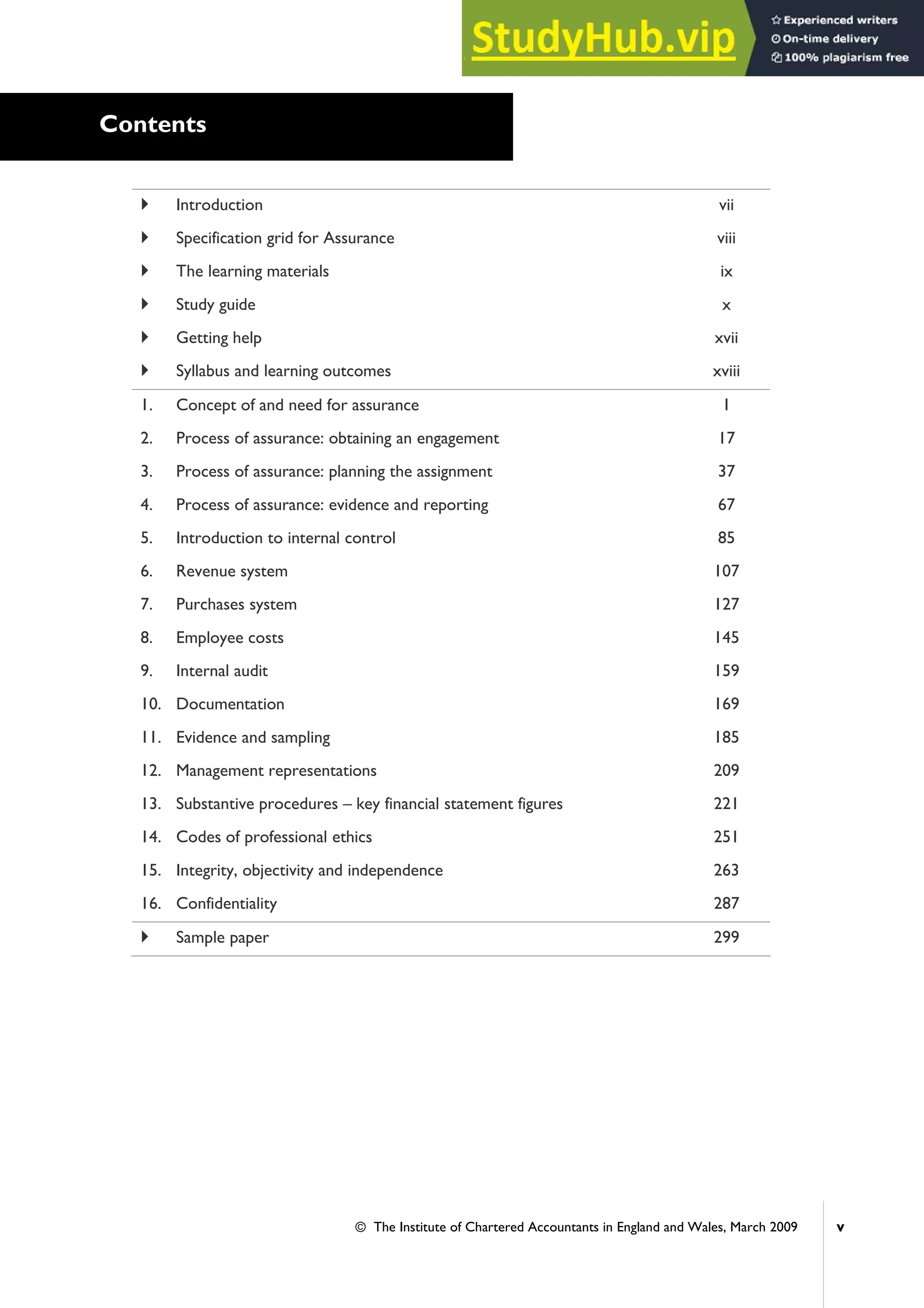 ASSURANCE Study Manual CA Certificate Level - ICAB | PDF