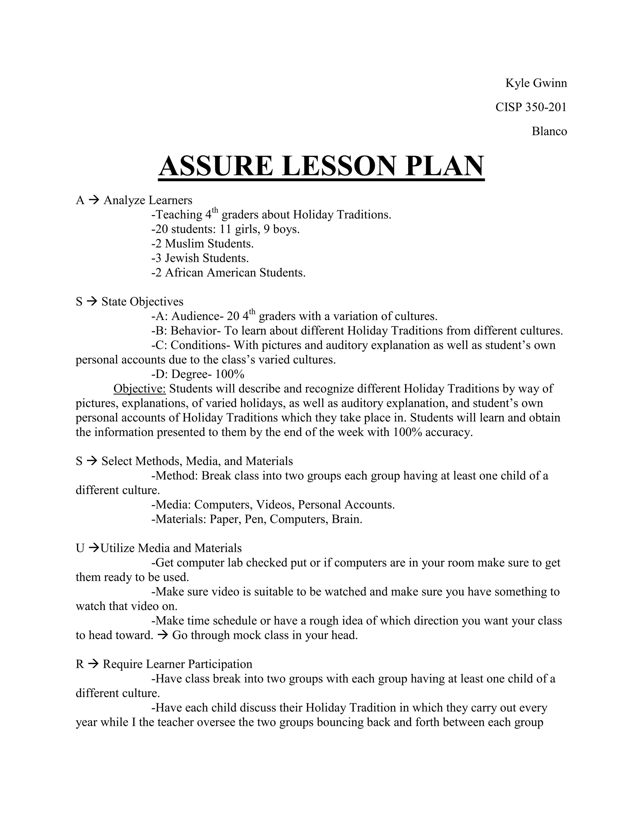 ASSURE Lesson Plan | DOCX