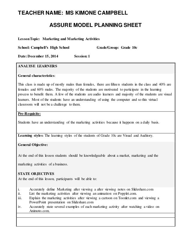 Assure Lesson Plan 21st Century Assure Lesson Plan 21st Century