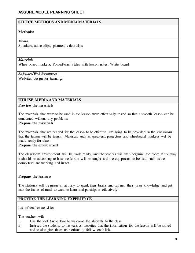Assure Lesson Plan 21st Century Assure Lesson Plan 21st Century