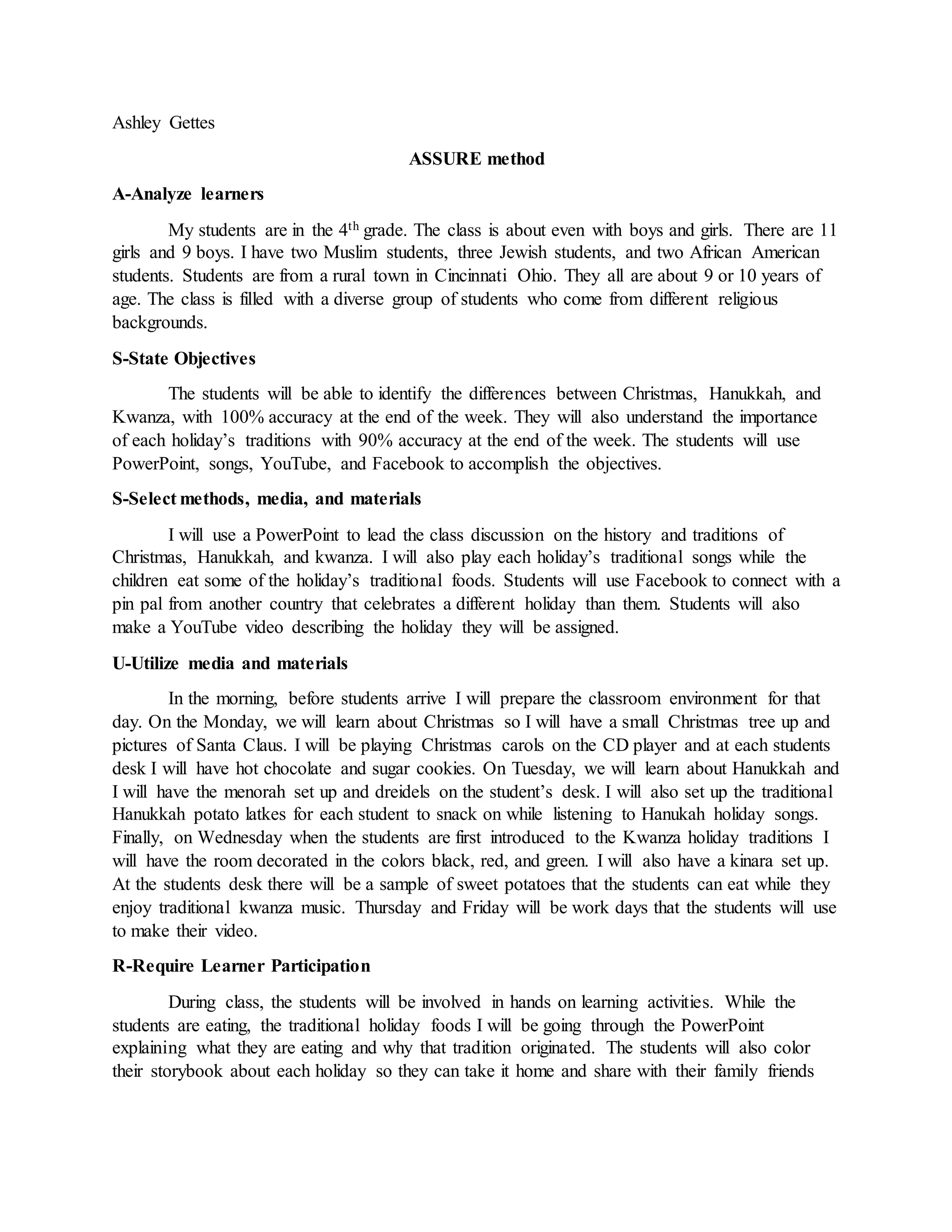 Assure method | DOCX