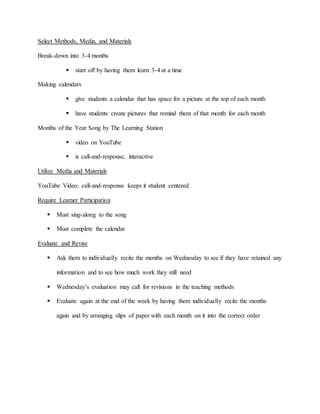 Teaching Months of the Year | DOCX