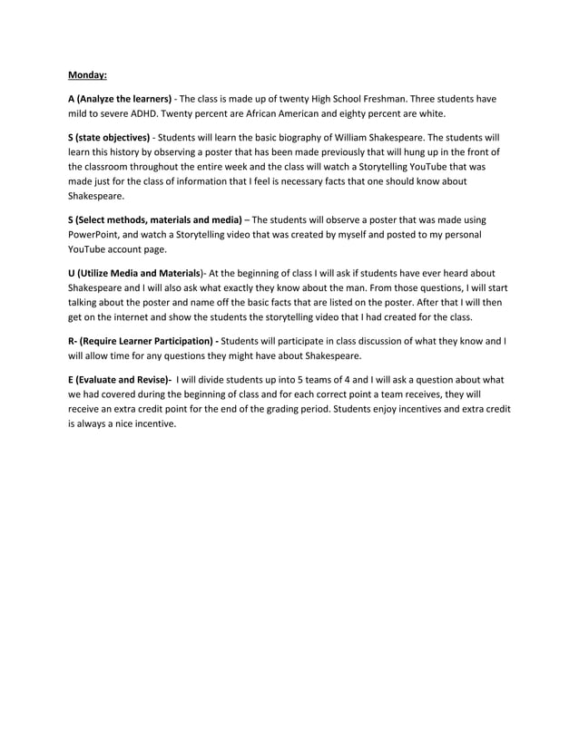 Assure method for unit plan | PDF