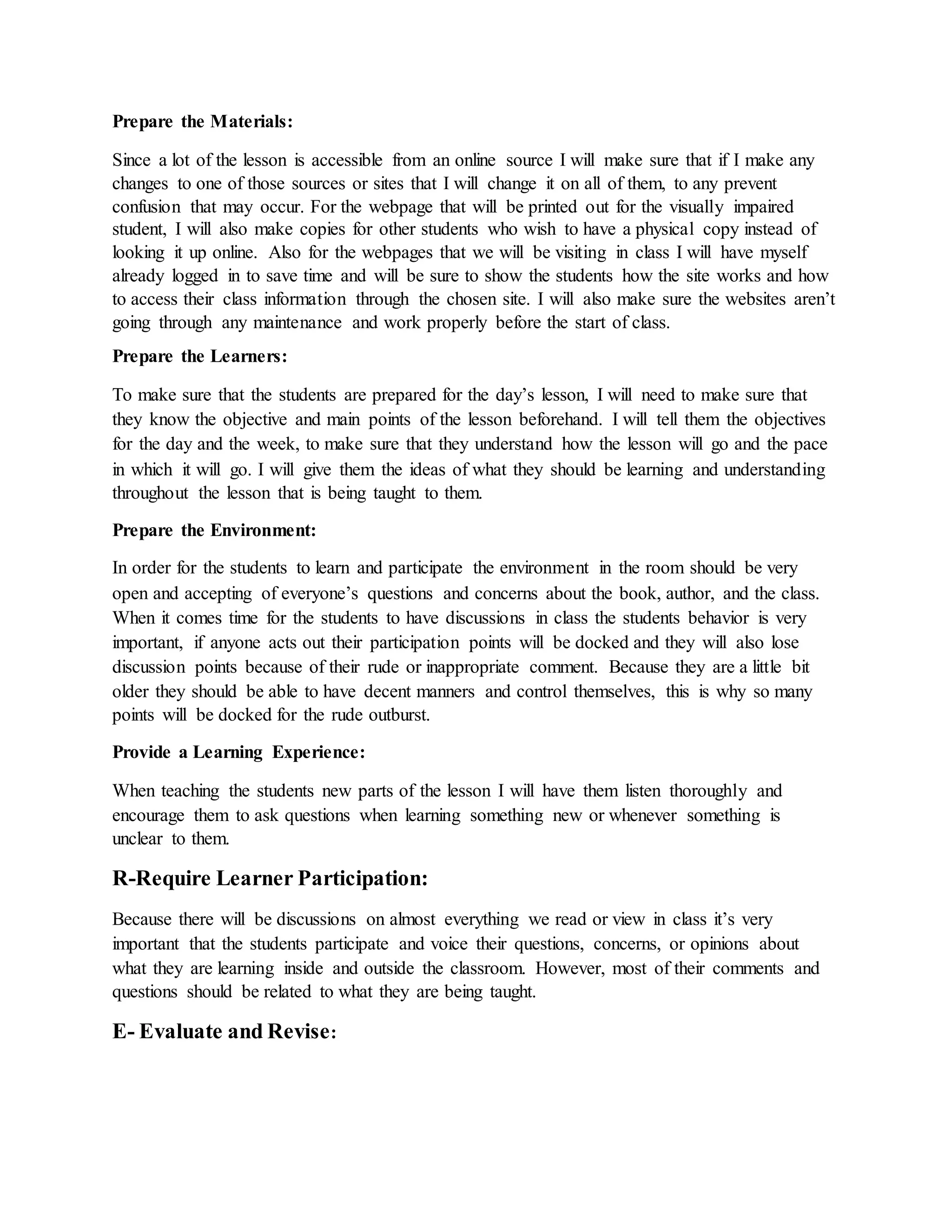 Assure Method (Friday) | PDF