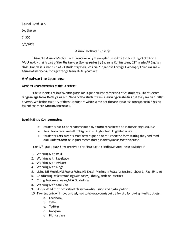 Assure Method Tuesday | PDF