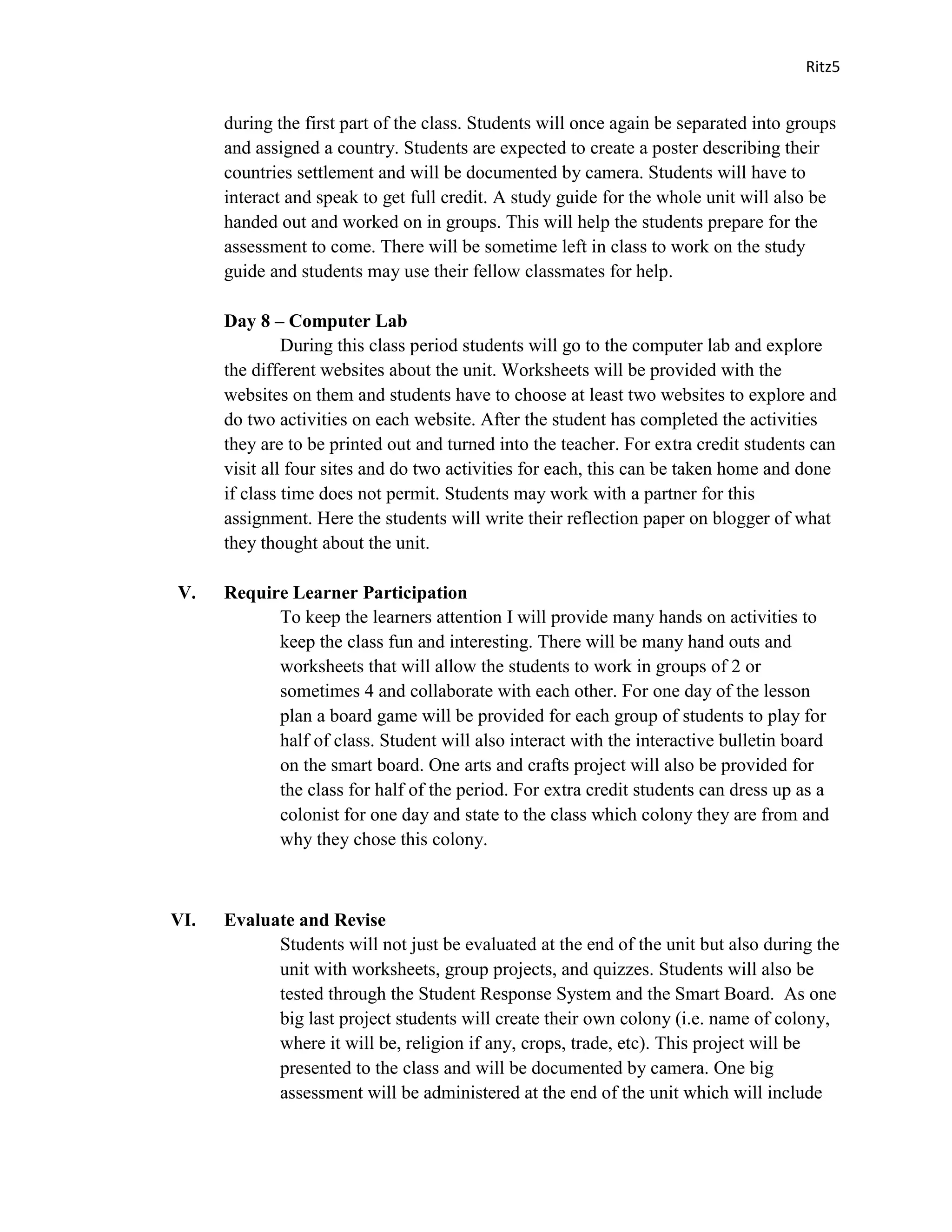 Assure Method Unit Plan 2 | PDF