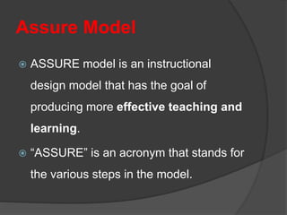 Assure model - ICT in Teaching | PPTX