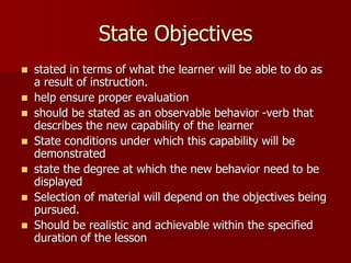 ASSURE Model presentation power point to describe how to prepare lesson ...