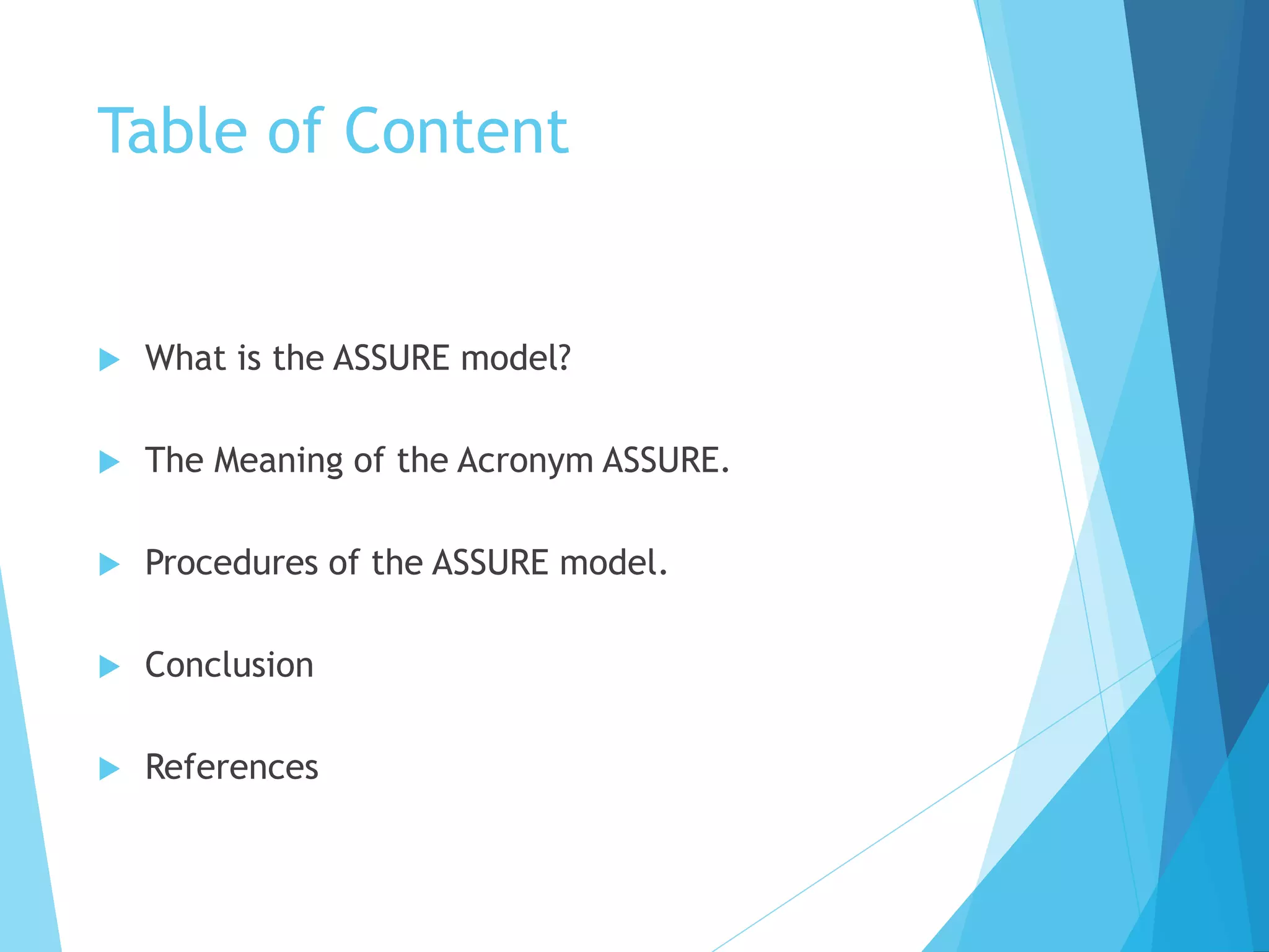 The ASSURE Model | PPTX