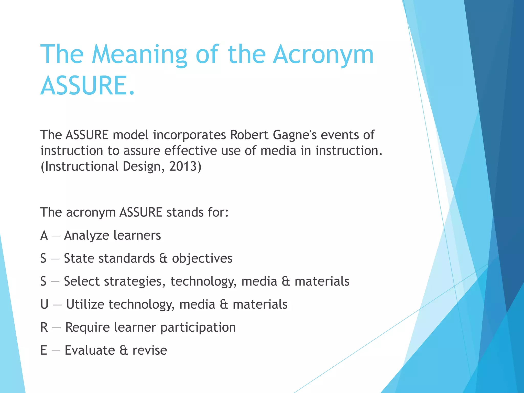 The ASSURE Model | PPTX