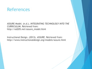 The ASSURE Model | PPTX