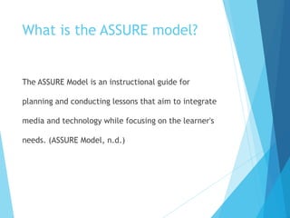 The ASSURE Model | PPTX