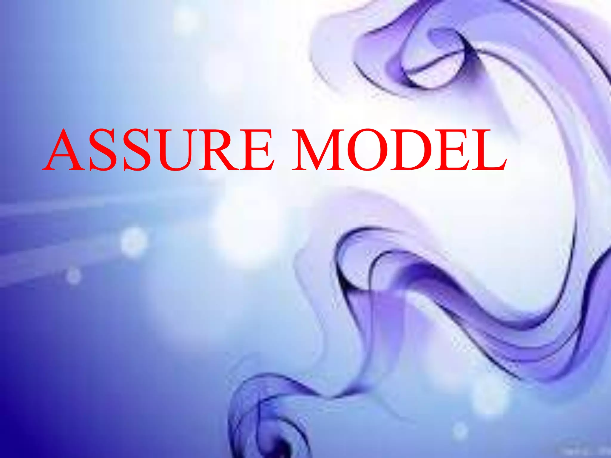 ASSURE Model (Selecting methods, media, and materials) | PPTX