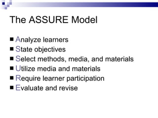ASSURE MODEL POWERPOINT | PPT