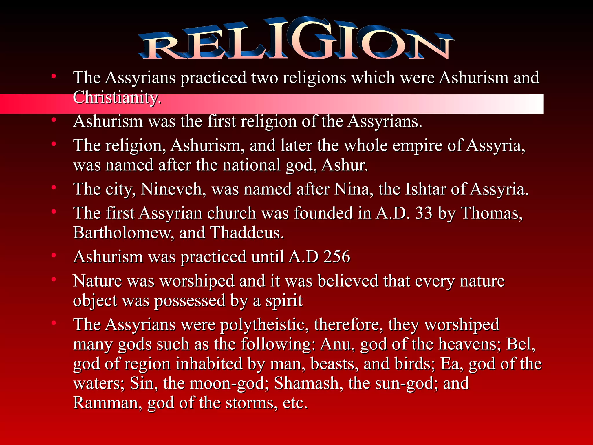 Assyria Power Point Presentation | PPT