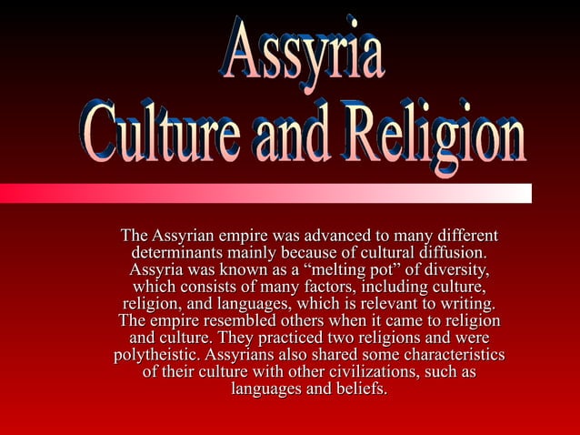 Assyria Power Point Presentation | PPT | Religion & Spirituality