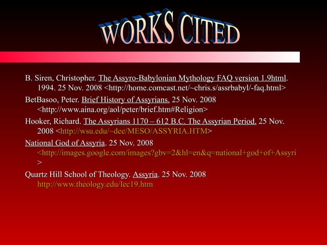 Assyria Power Point Presentation | PPT | Religion & Spirituality