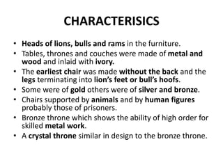 Assyrian furniture | PPTX