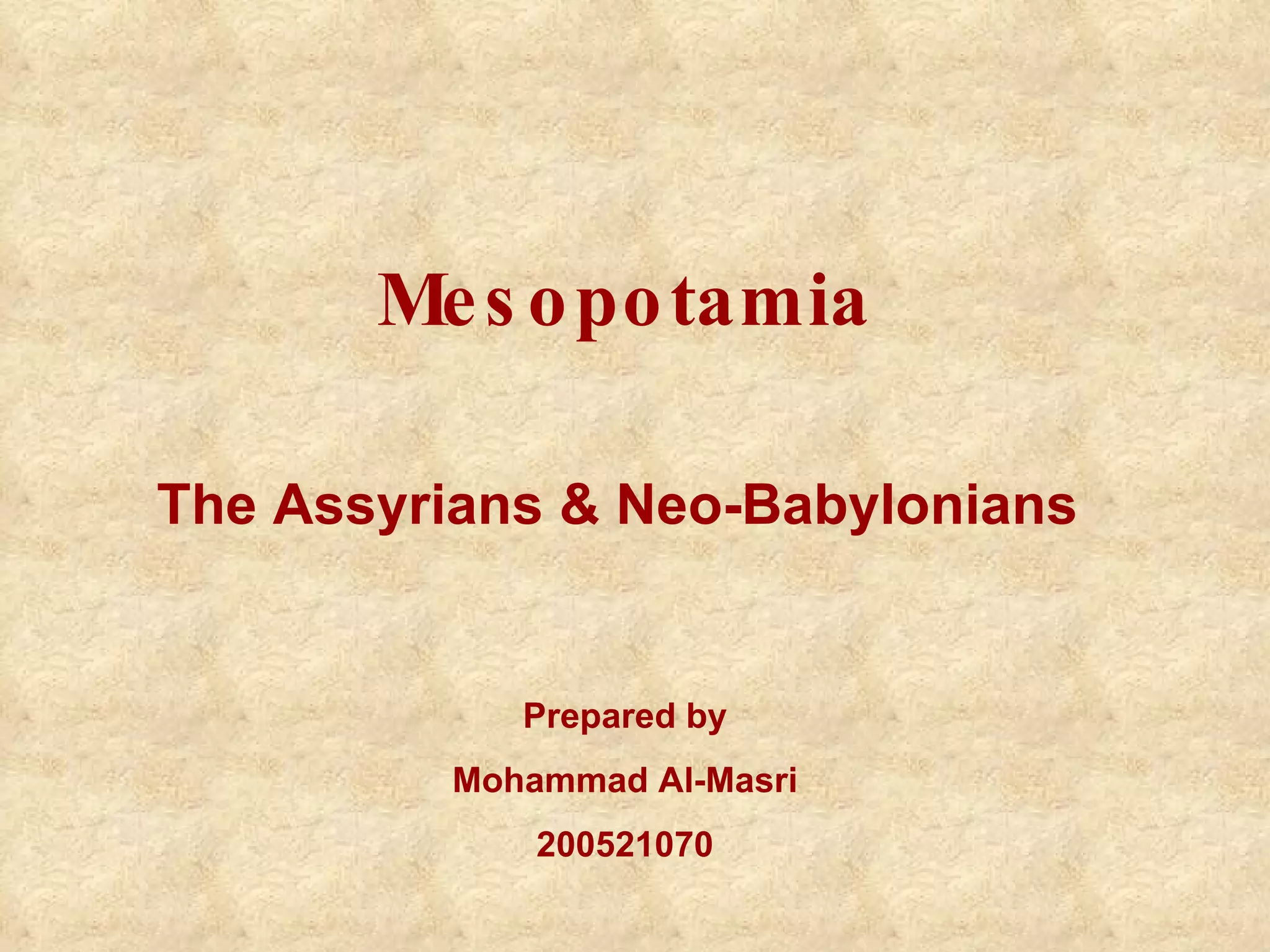 Assyrian History Pres | PPS