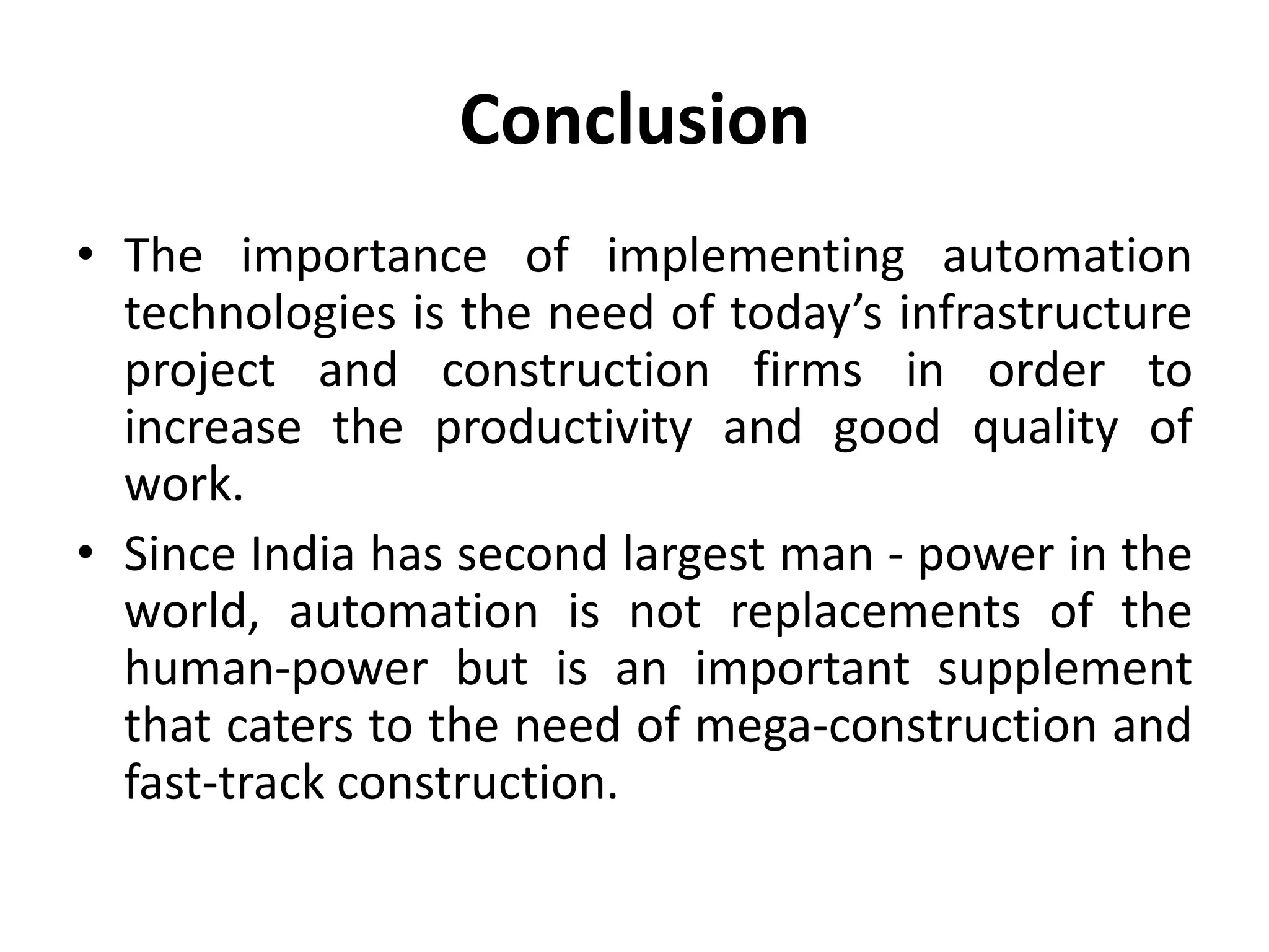 Presentation on The Use of automation in construction industry | PPTX ...