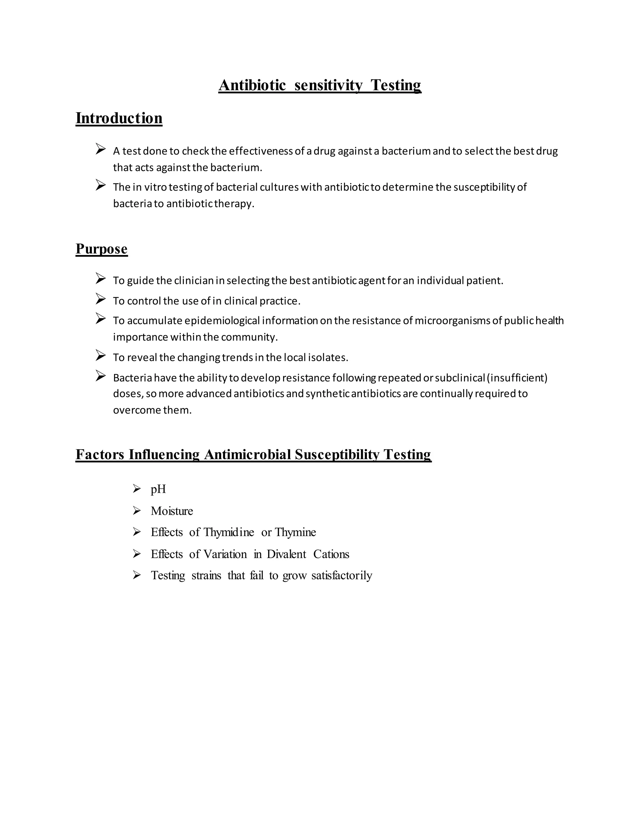 Antibiotic sensitivity testing | DOCX | Infectious Diseases | Diseases ...