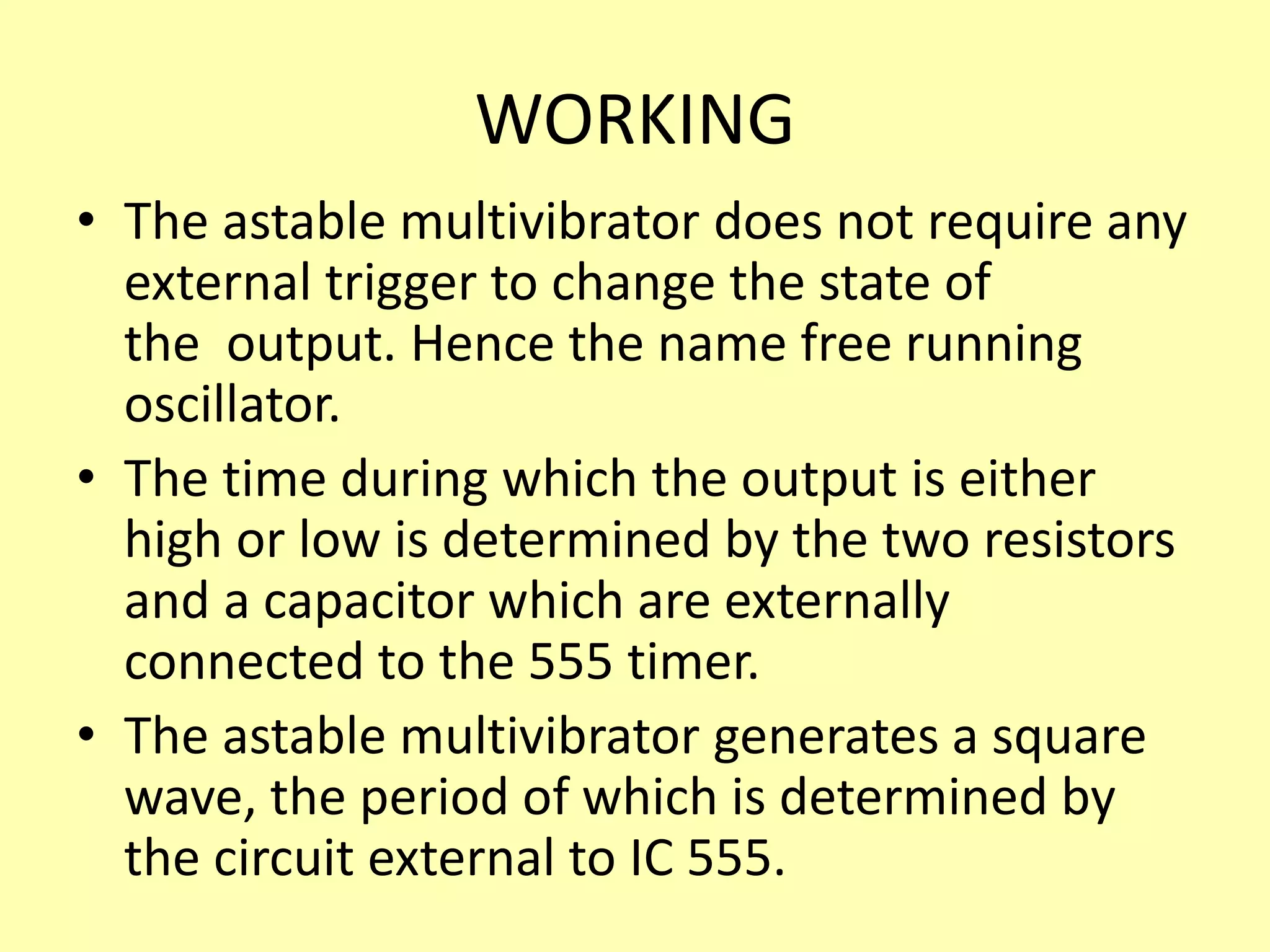 Astable multivibrator | PPTX