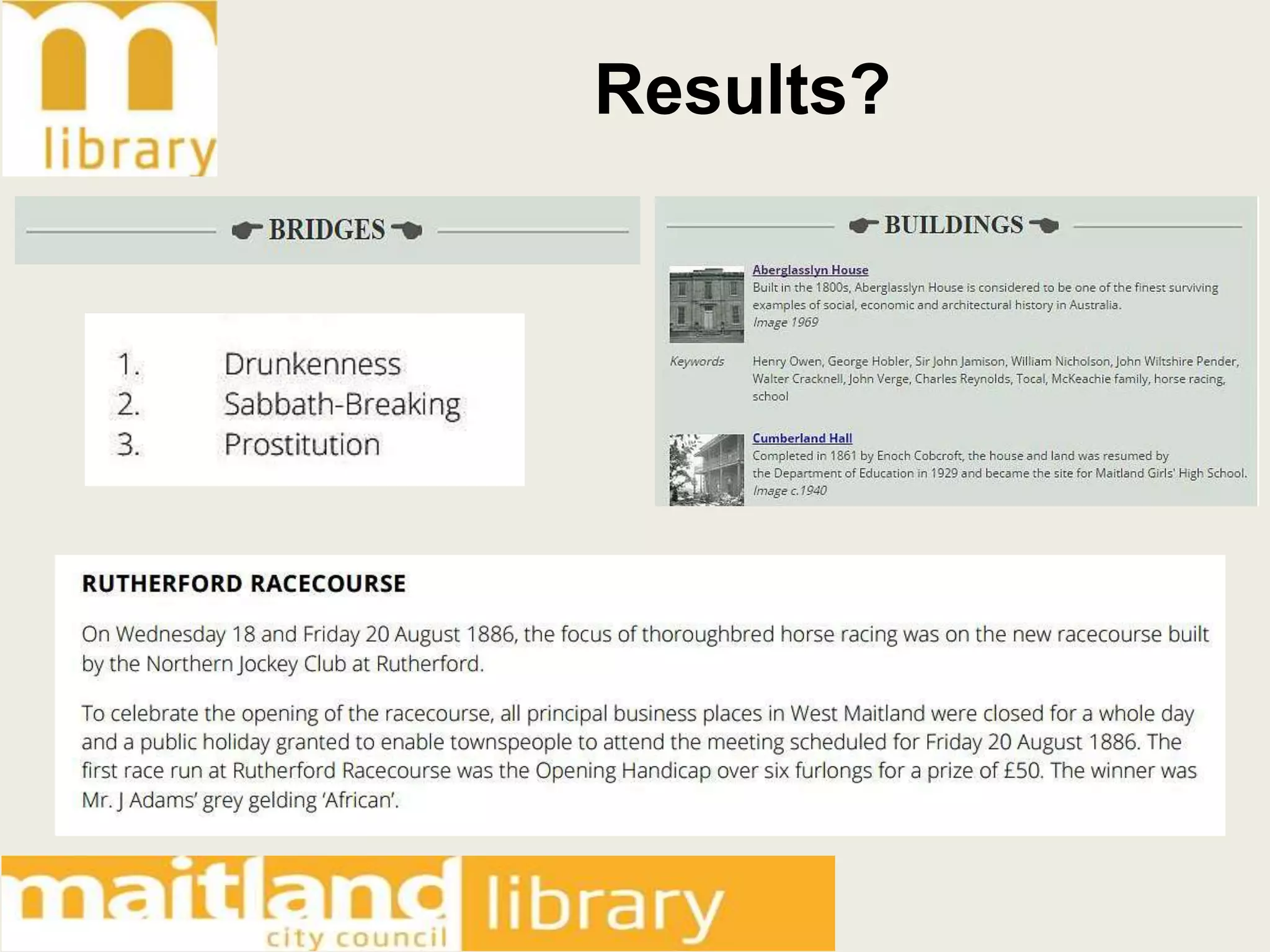 A staff training story from Maitland City Library by Peter Woodley | PPT