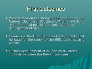 ProGEO and its Major Project on Geoconservation in Europe | PPT