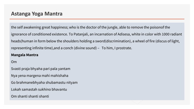 Astanga yoga mantra | PPT