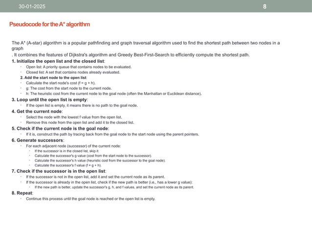 A star algorithm with Pseudcode AI.pptx