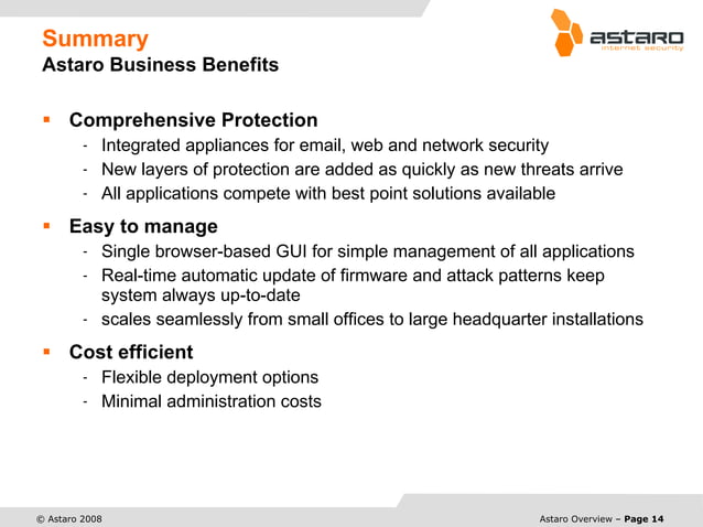 Astaro Customer presentation | PPT