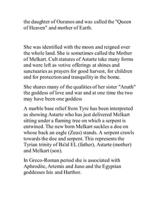 Astarte, ashtarte, ashtoreth or asteria and astronoe in greek .. | DOCX
