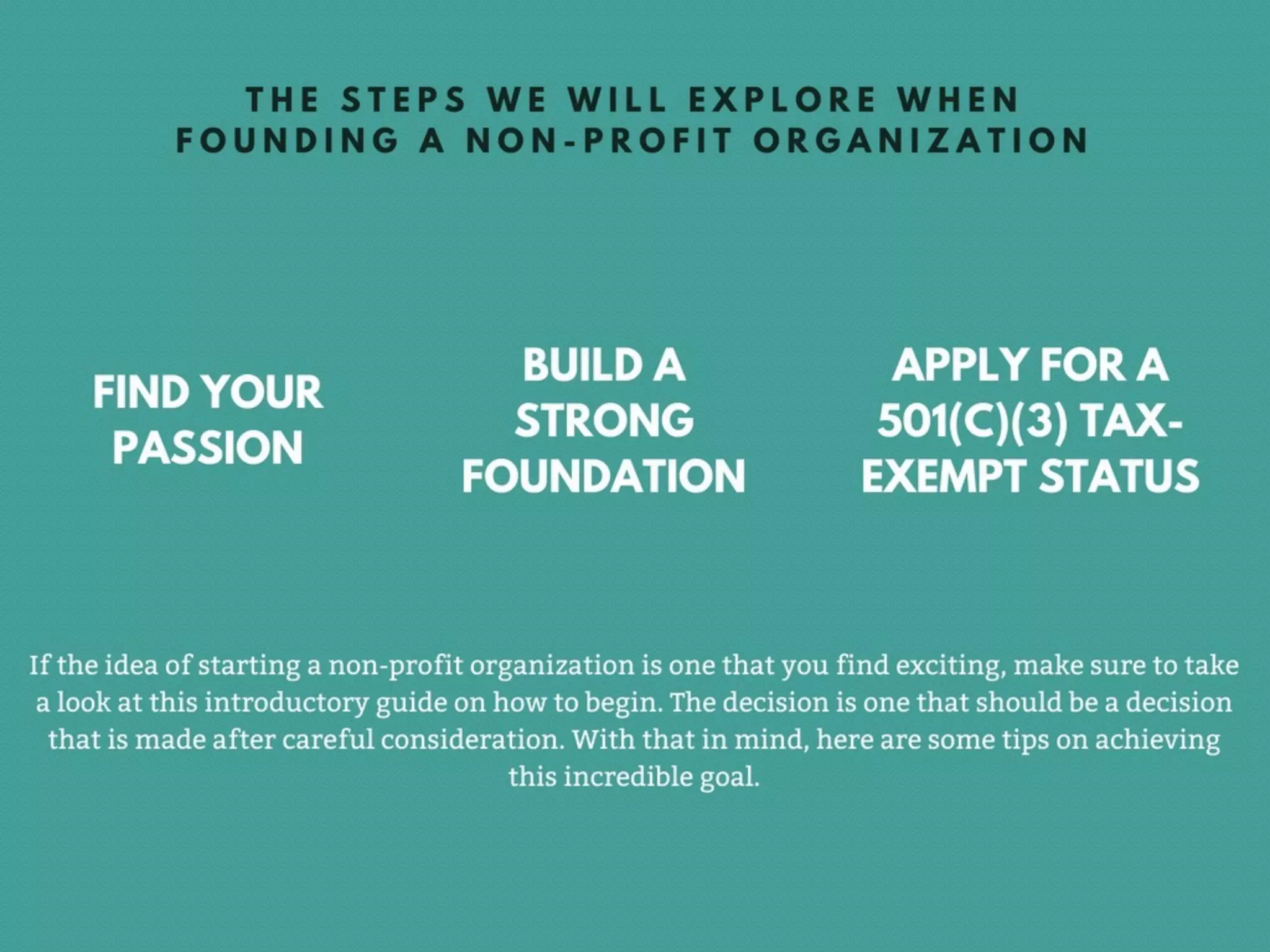A Starting Guide To Creating Your A Non-Profit Organization | PDF