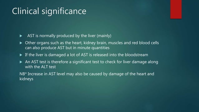 Ast(aspartate transaminase | PPTX | Chemistry | Science