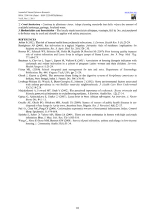 A statistical analysis of cockroach and rodent’s infestation | PDF