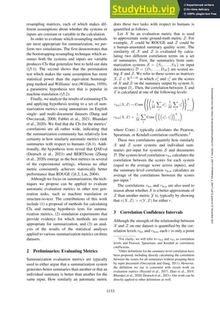 A Statistical Analysis Of Summarization Evaluation Metrics Using Resampling Methods | PDF