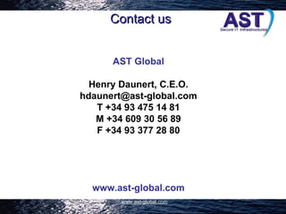 Ast Corporate Presentation 09 | PPT