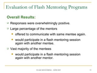 Flash Mentoring: Transferring Knowledge and Experience in a Busy World ...