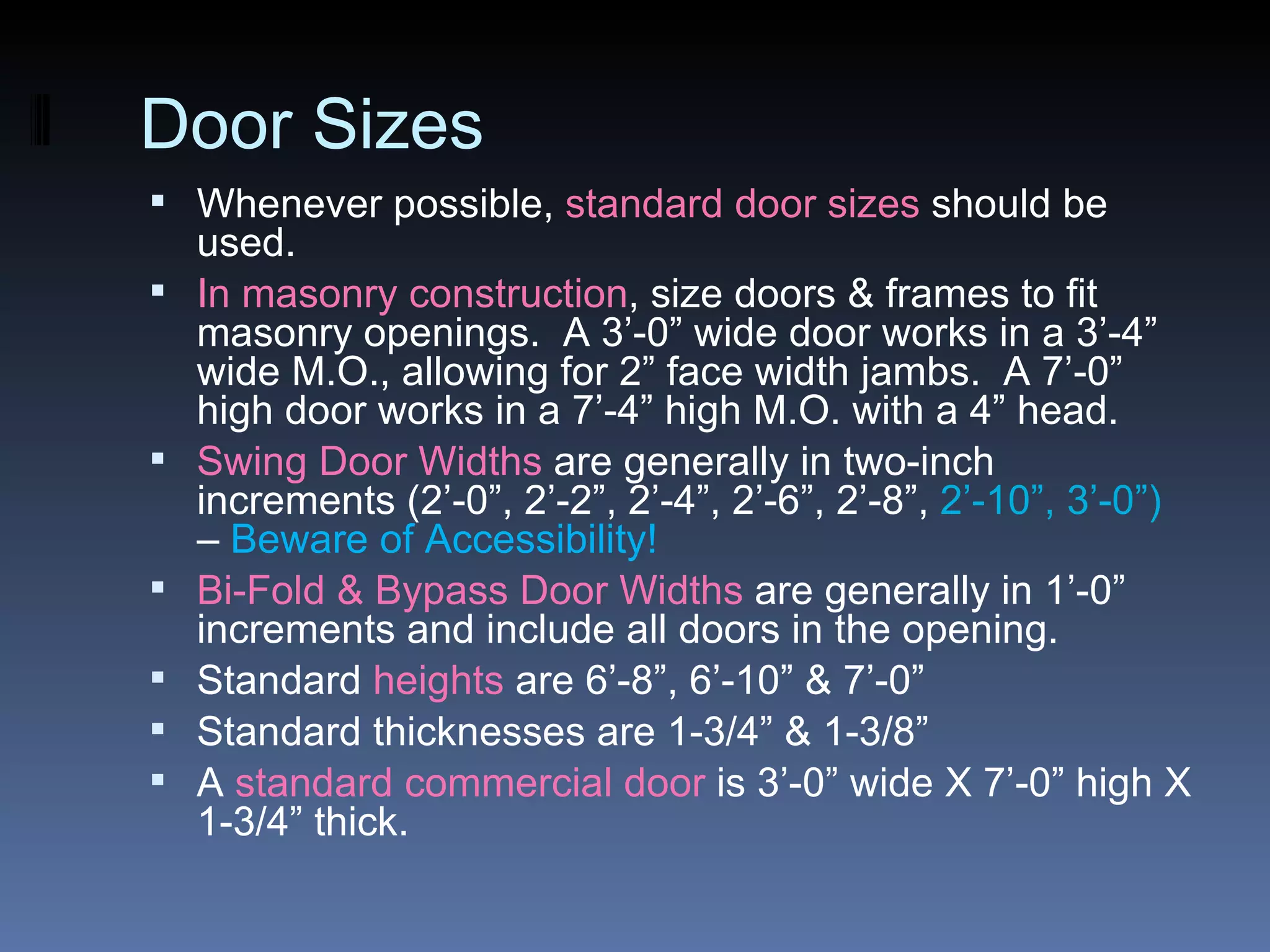 The Door & Frame Schedule | PPT
