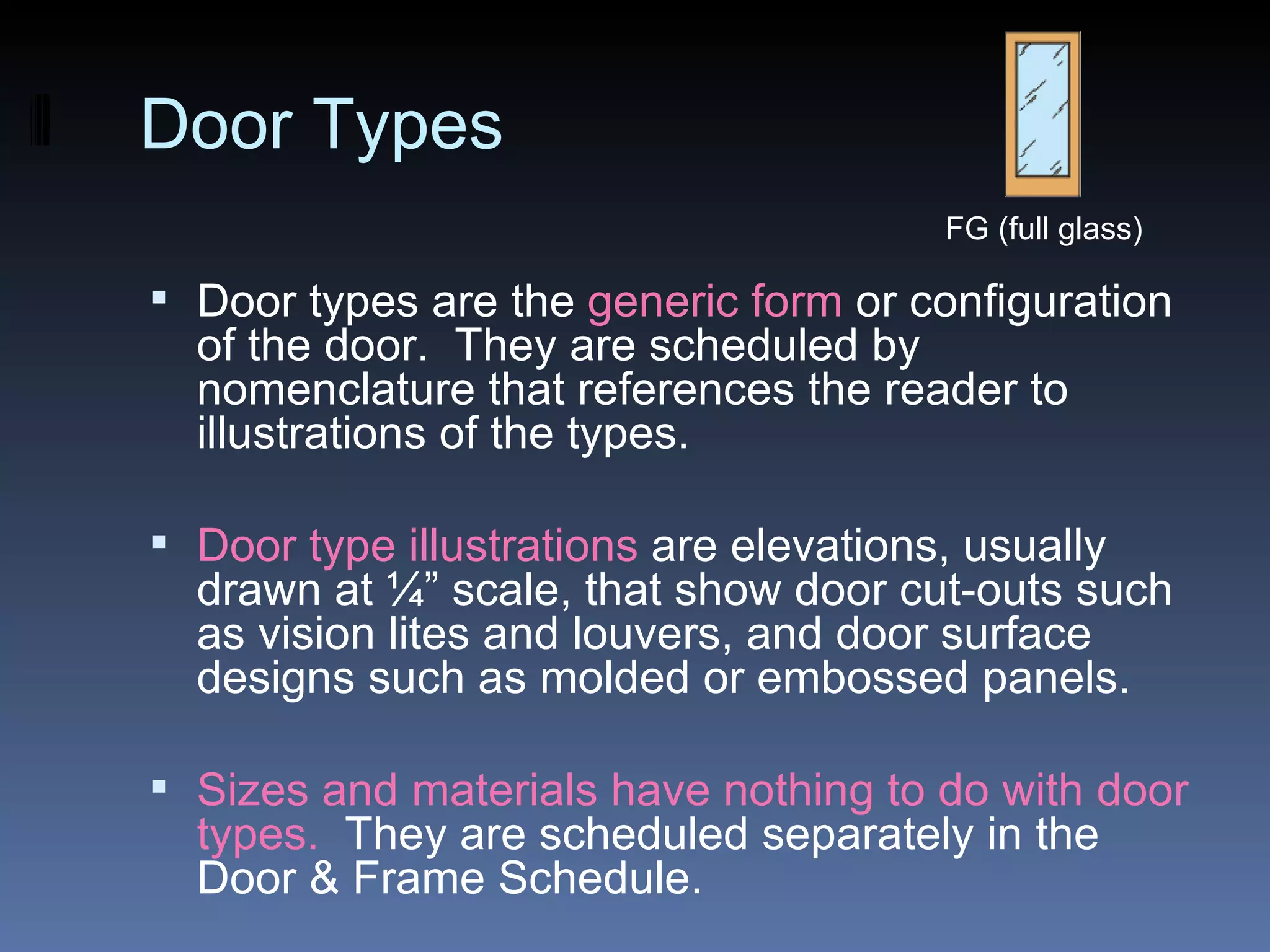 The Door & Frame Schedule | PPT