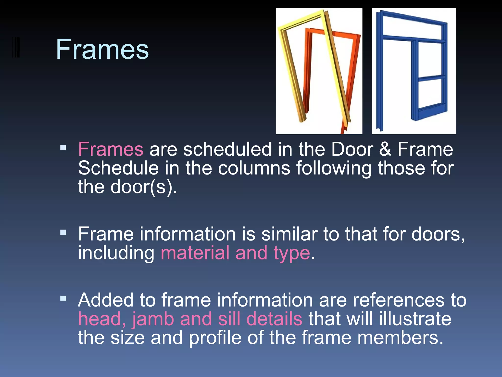 The Door & Frame Schedule | PPT