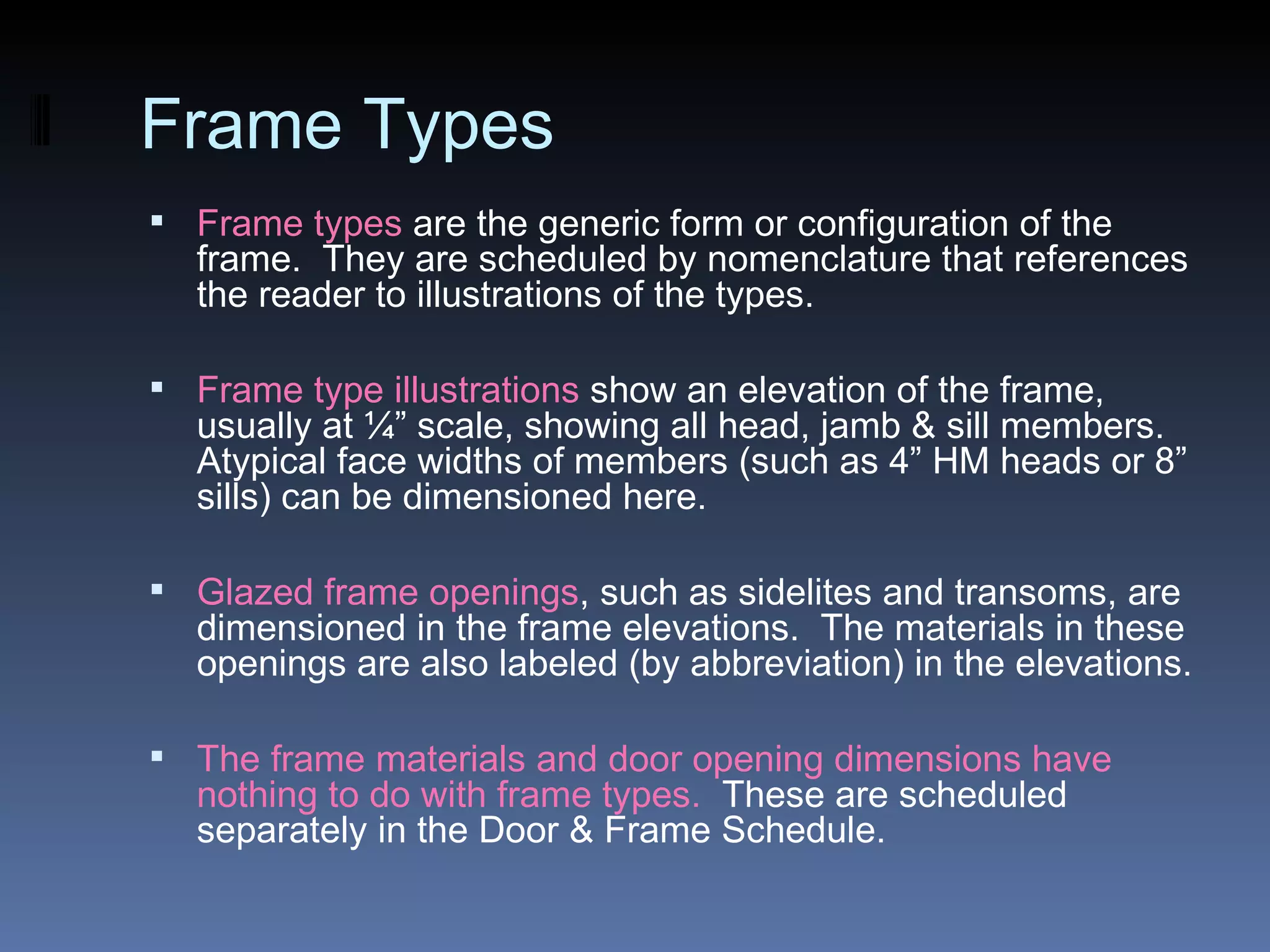 The Door & Frame Schedule | PPT