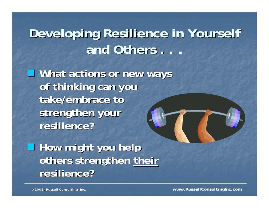Developing Your Resilience