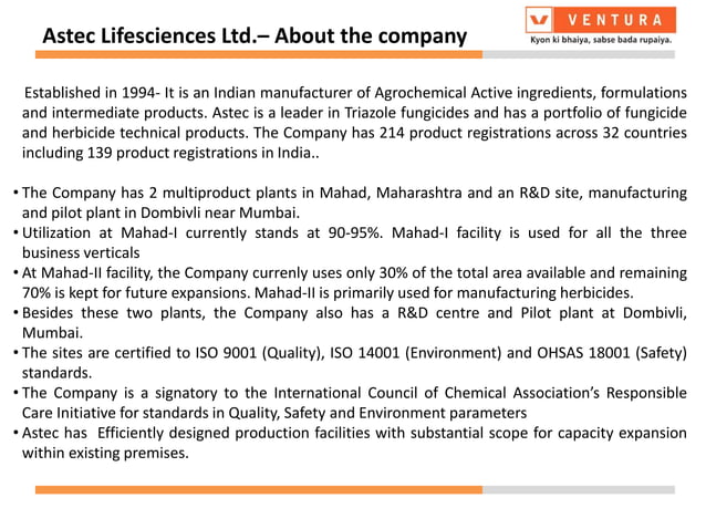 Astec LifeSciences Ltd. | PPTX