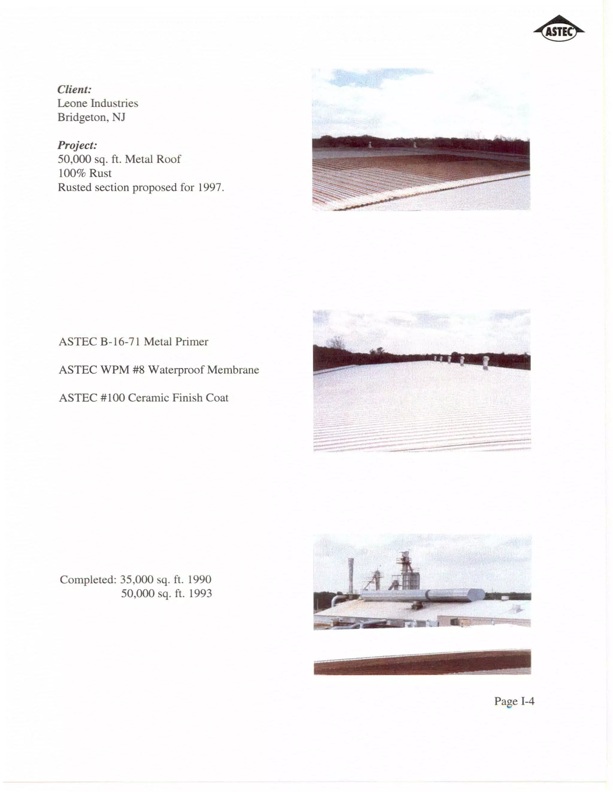 Astec Metal Roof Projects | PDF