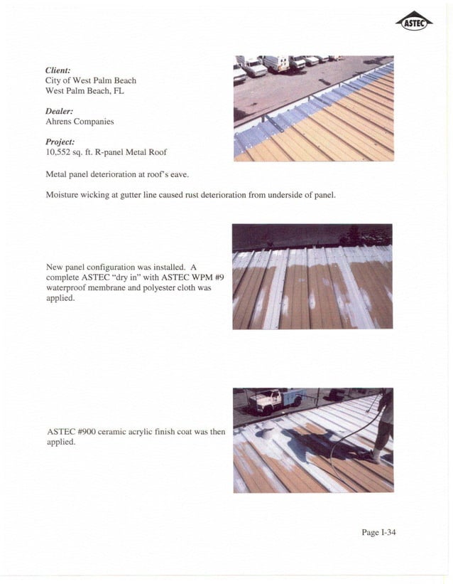 Astec Metal Roof Projects | PDF