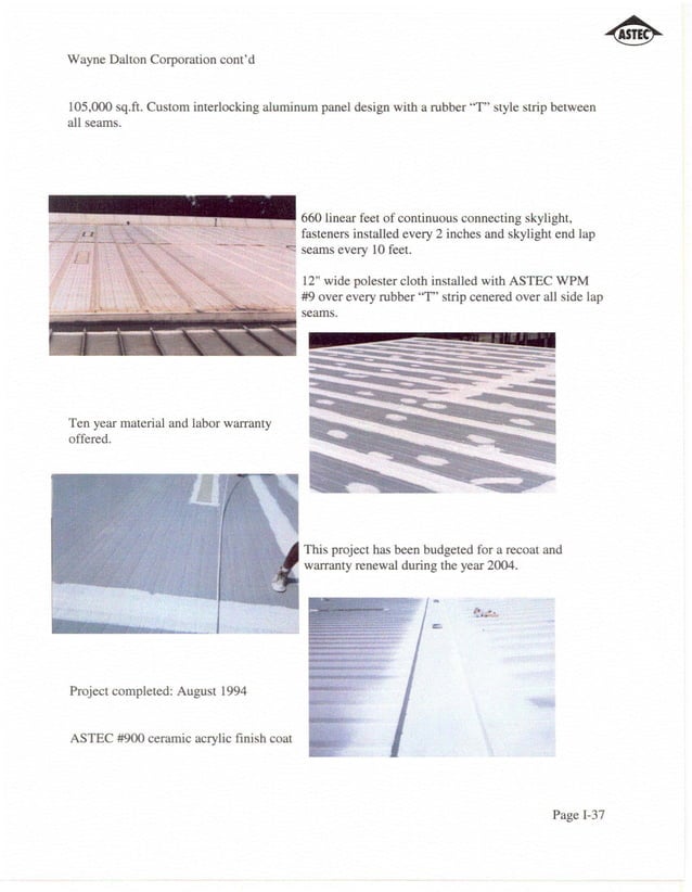 Astec Metal Roof Projects | PDF