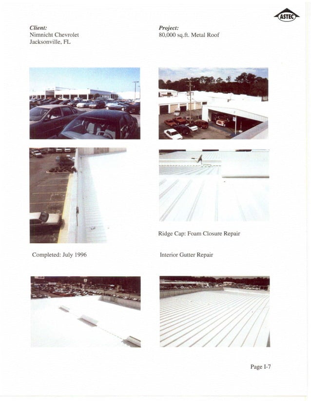 Astec Metal Roof Projects | PDF